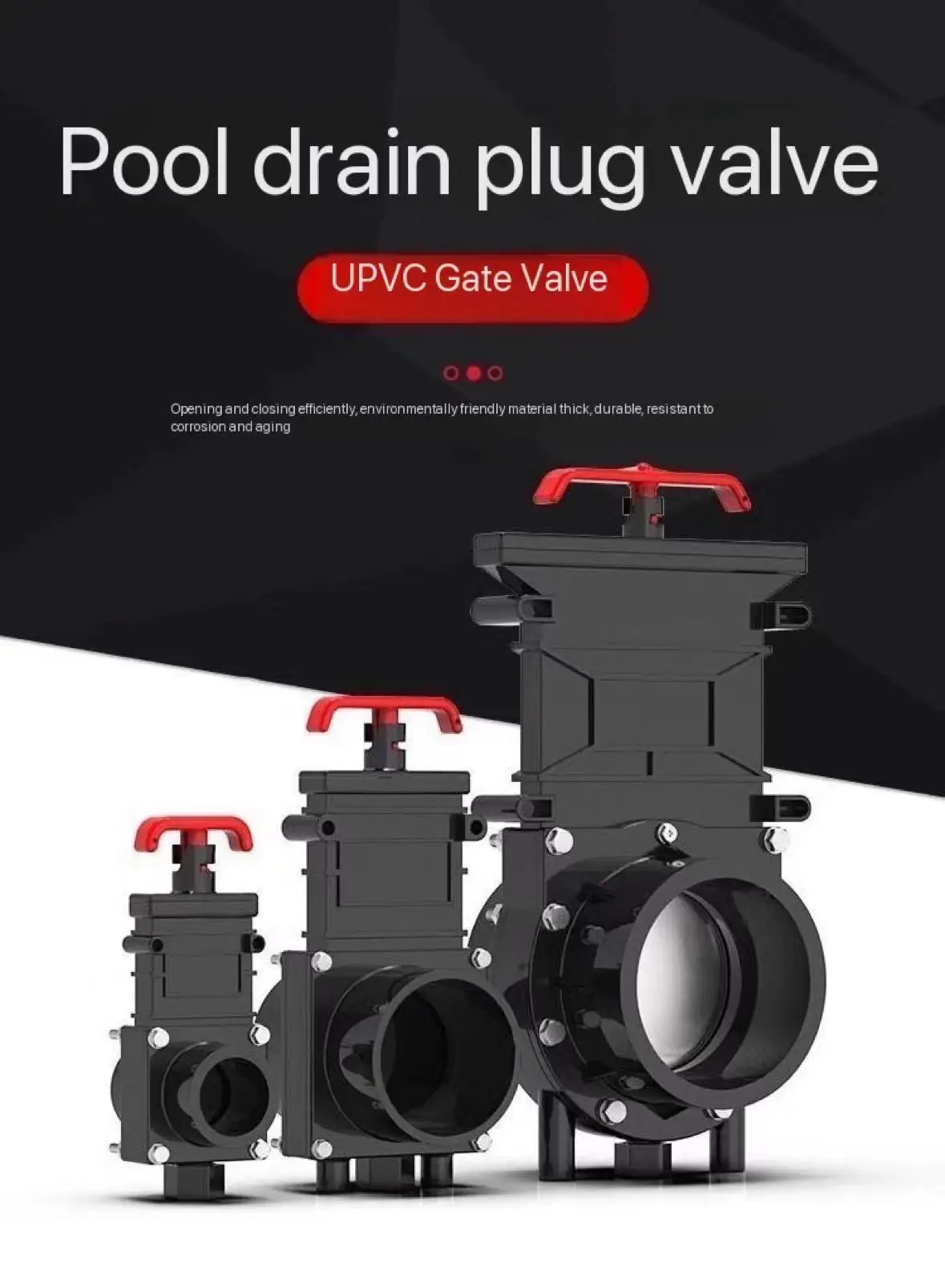 PVC Manual Plunger Valve Hand-Pull Plate Fish Pond Lift Gate Valve ...