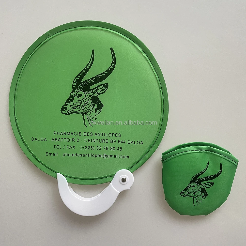 Custom Foldable Nylon Flying Disc Folding Fan - Eco-friendly