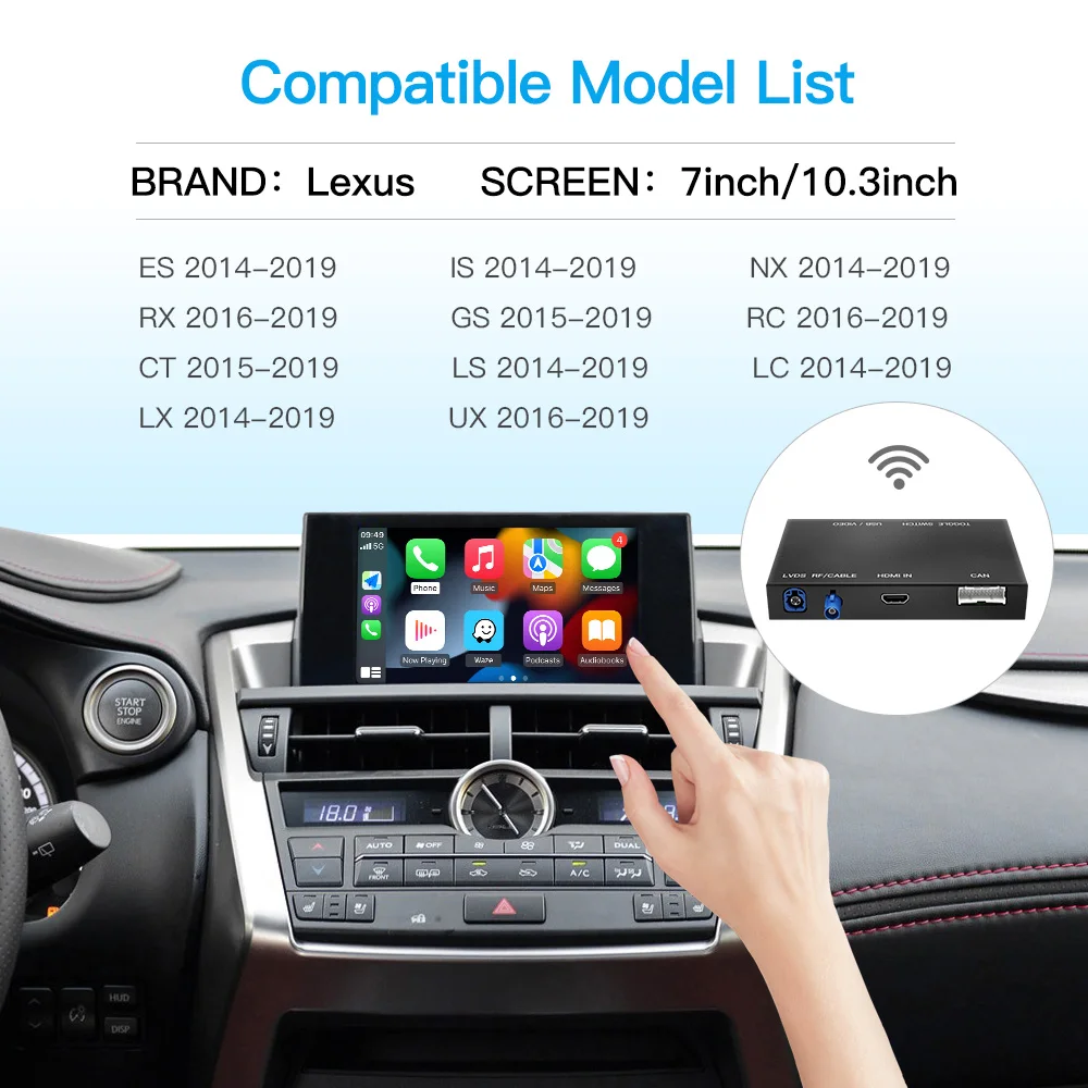 Lexus CarPlay & Android Auto Decoder for CT ES GS IS RX 2014-2019 ODM