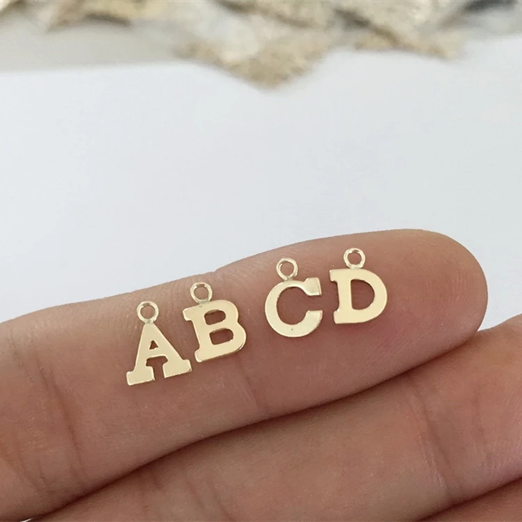 Wholesale 14K Gold Filled Initial Charm Pendants for Jewelry