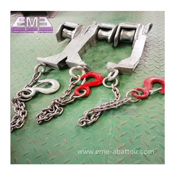 Cattle Abattoir Equipment Bleeding Shackle Cow Slaughter Machine For ...