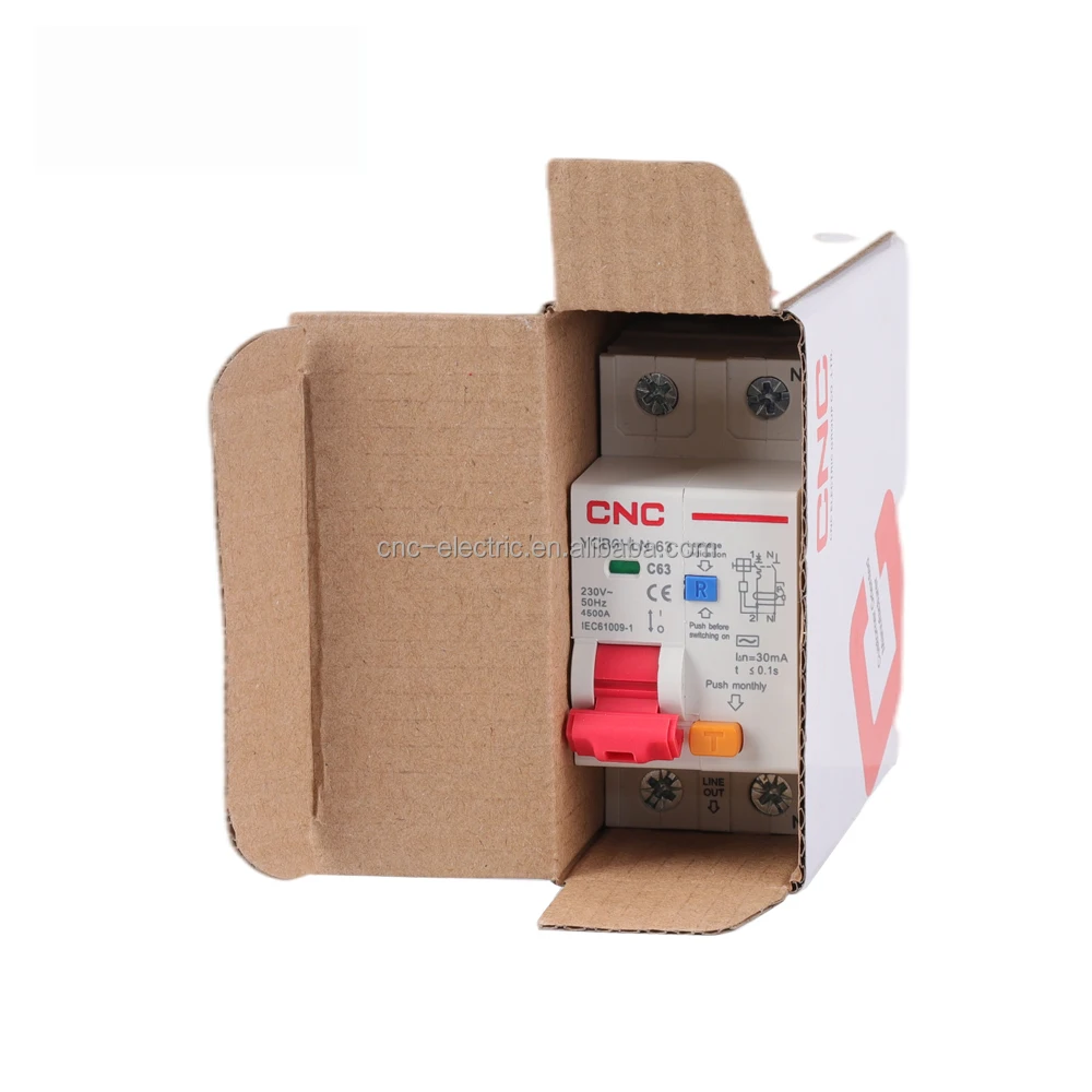 Cnc Electric 1p+n Earth Leakage Circtuit Breaker Elcb Rccb Rcd Rcbo 6a ...
