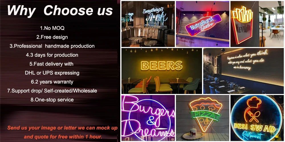 Custom Uv Printed Led Neon Sign Light Store Business Logo Signboard Uv ...