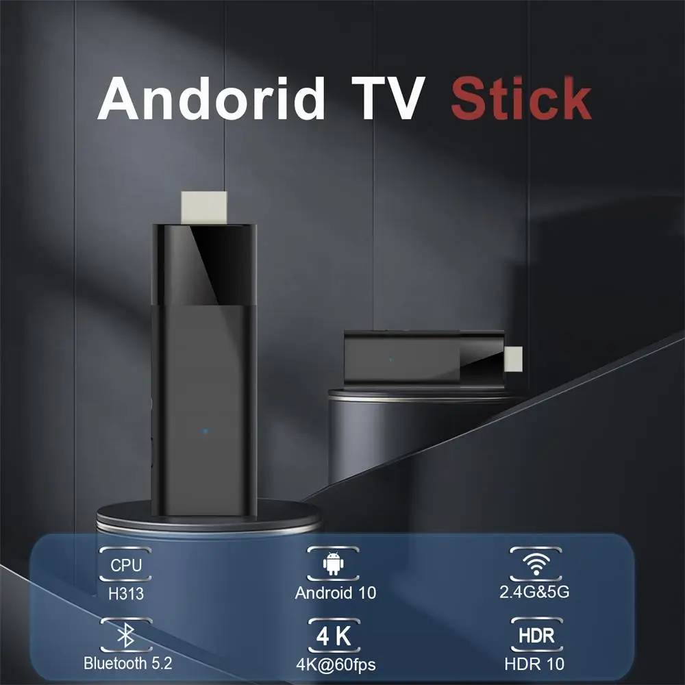 Q6 TV Sticks H313 - High Performance 4K HDR10 Android TV