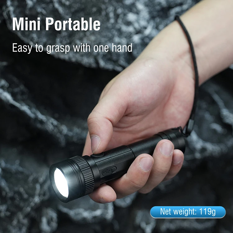 Boruit St12 High Bright Zoom Focus Flashlights Portable Long Range 300 ...