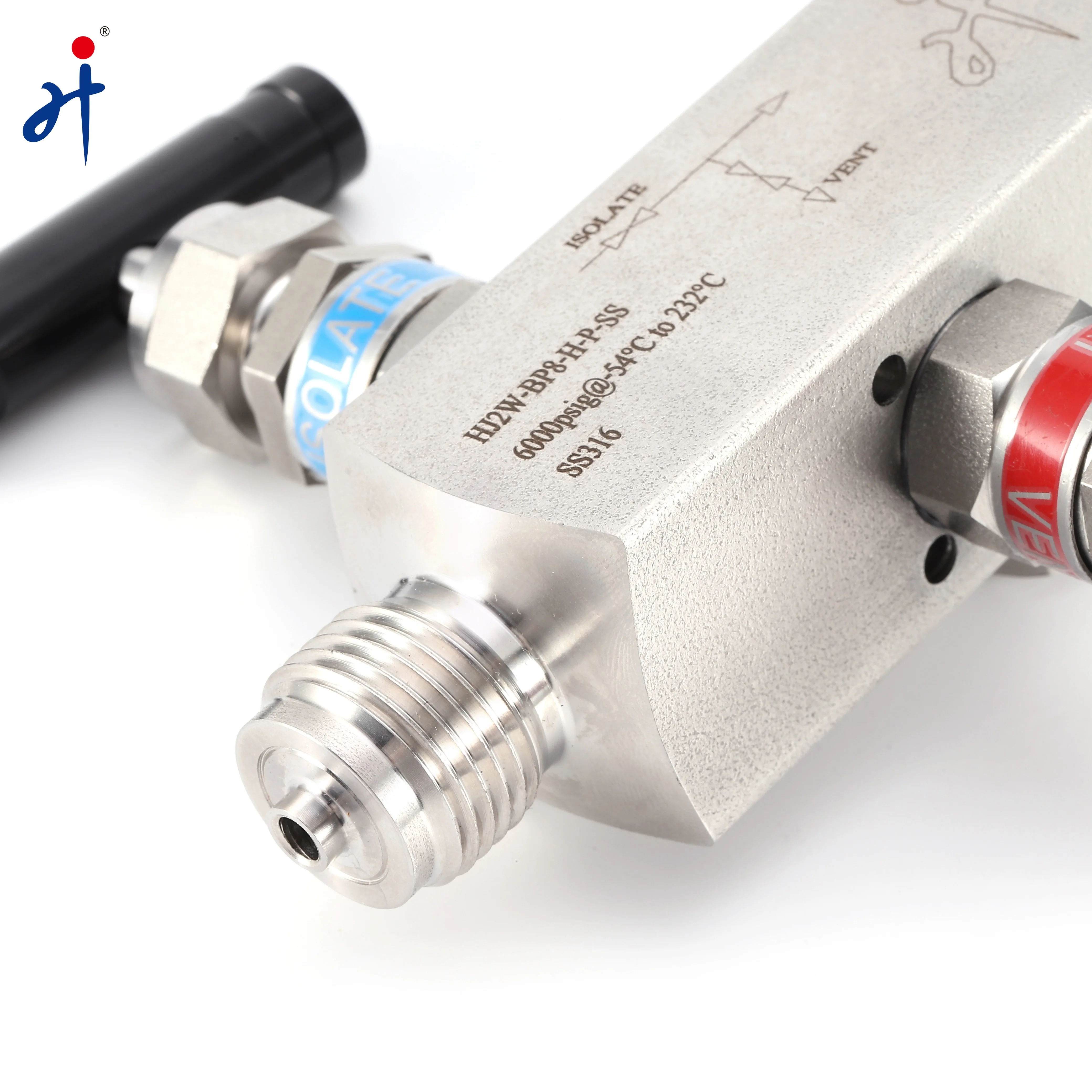 6000 Psi Ptfe Block And Bleed Pressure Gauge Valve 1/2"npt 2 Way ...