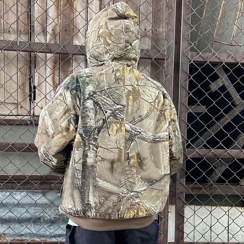 YSJY Custom Vintage Real Tree Camo Zip Up Hoodie for Men - Breathable ...