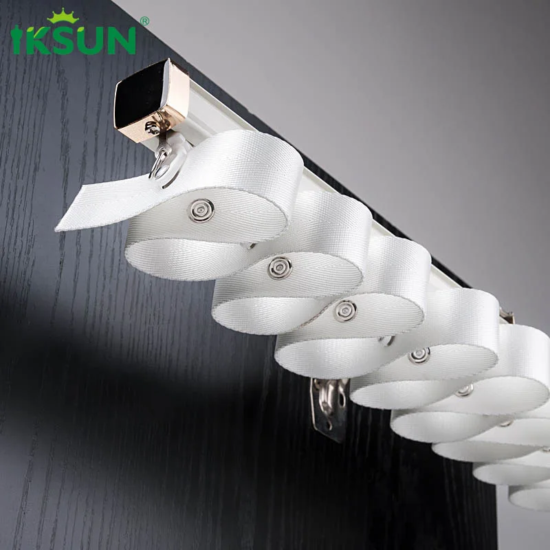Iksun Heavy Duty Wall Ceiling Mount S Fold Wave Ripple Fold Curtain ...