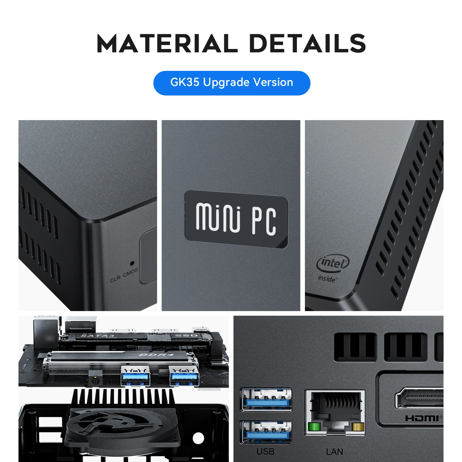 Beelink Mini Computer Gk35 Pro Intel Gemini Lake Processor J4105(4c/4t ...