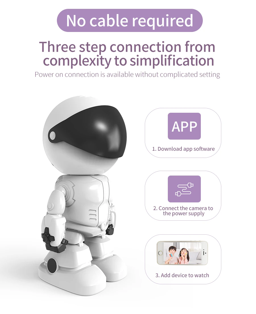 Robot Ip Camera Wifi Smart Home Security 1080p Hd Camera Indoor Robot ...