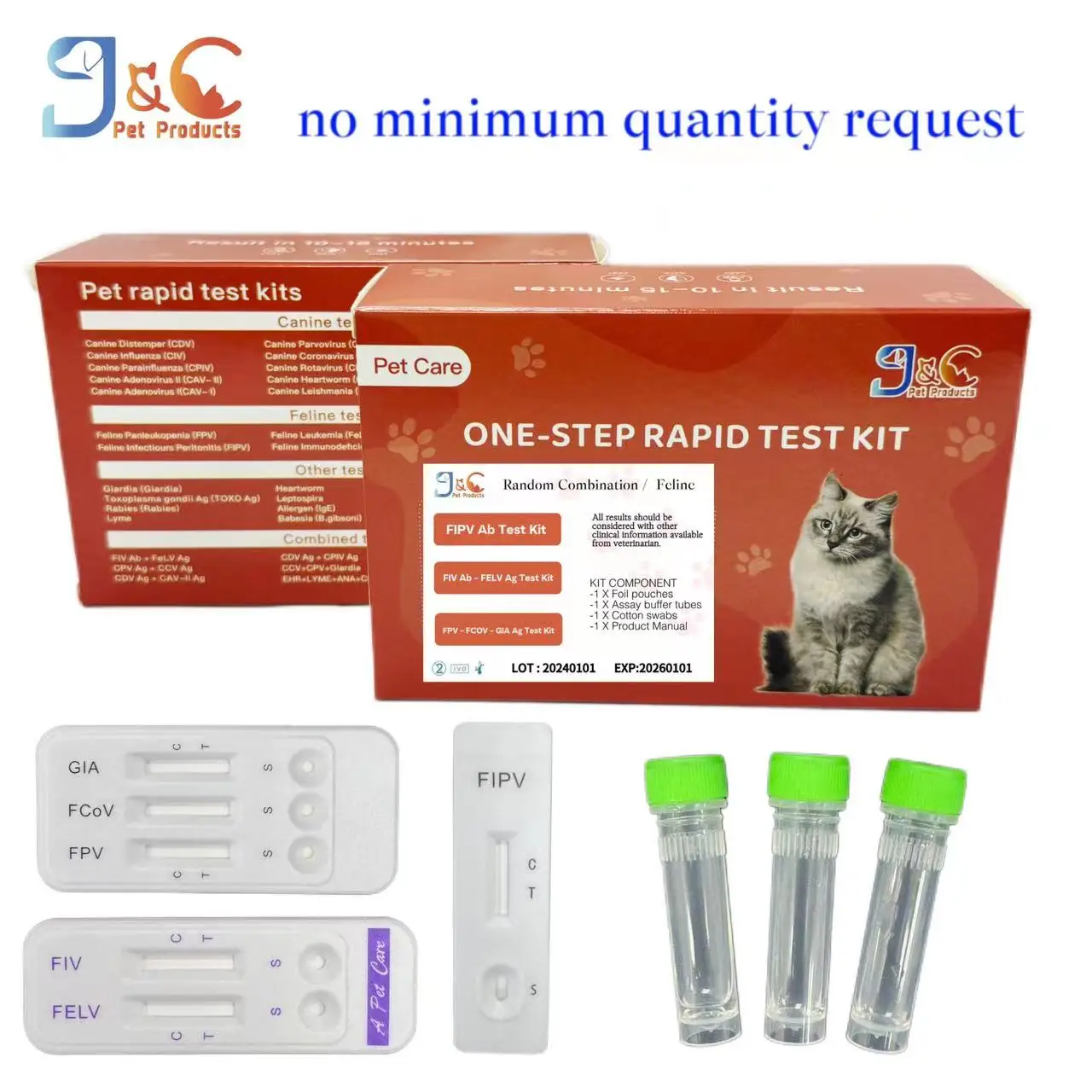 Veterinary Detect Feline Leukemia /feline Immunodeficiency Felv/fiv Ab ...