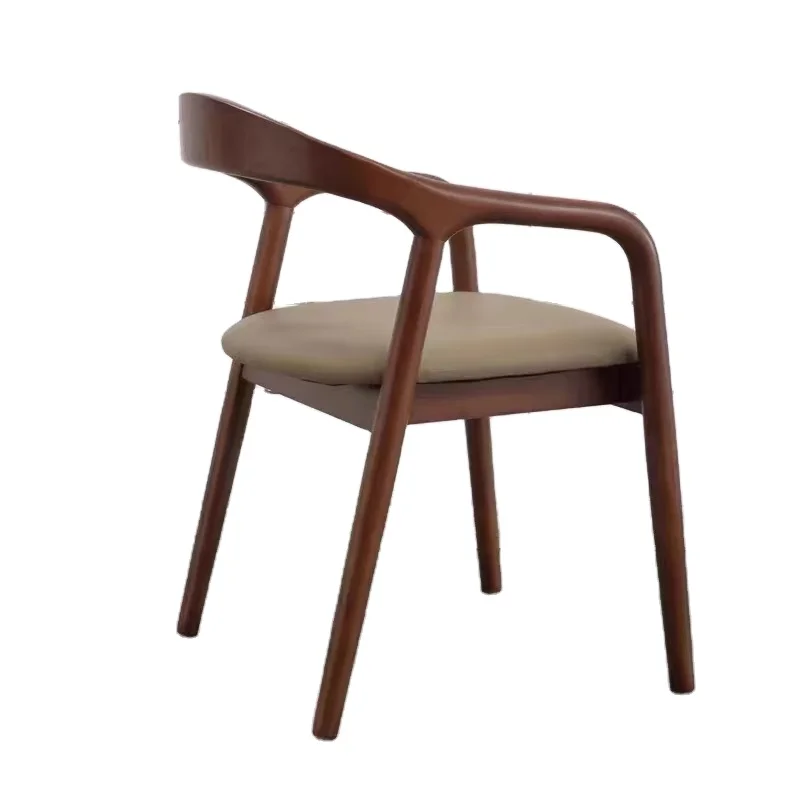 Modern Walnut Color Wooden Chair Antique Dinning Room Chairs Oak Wood ...