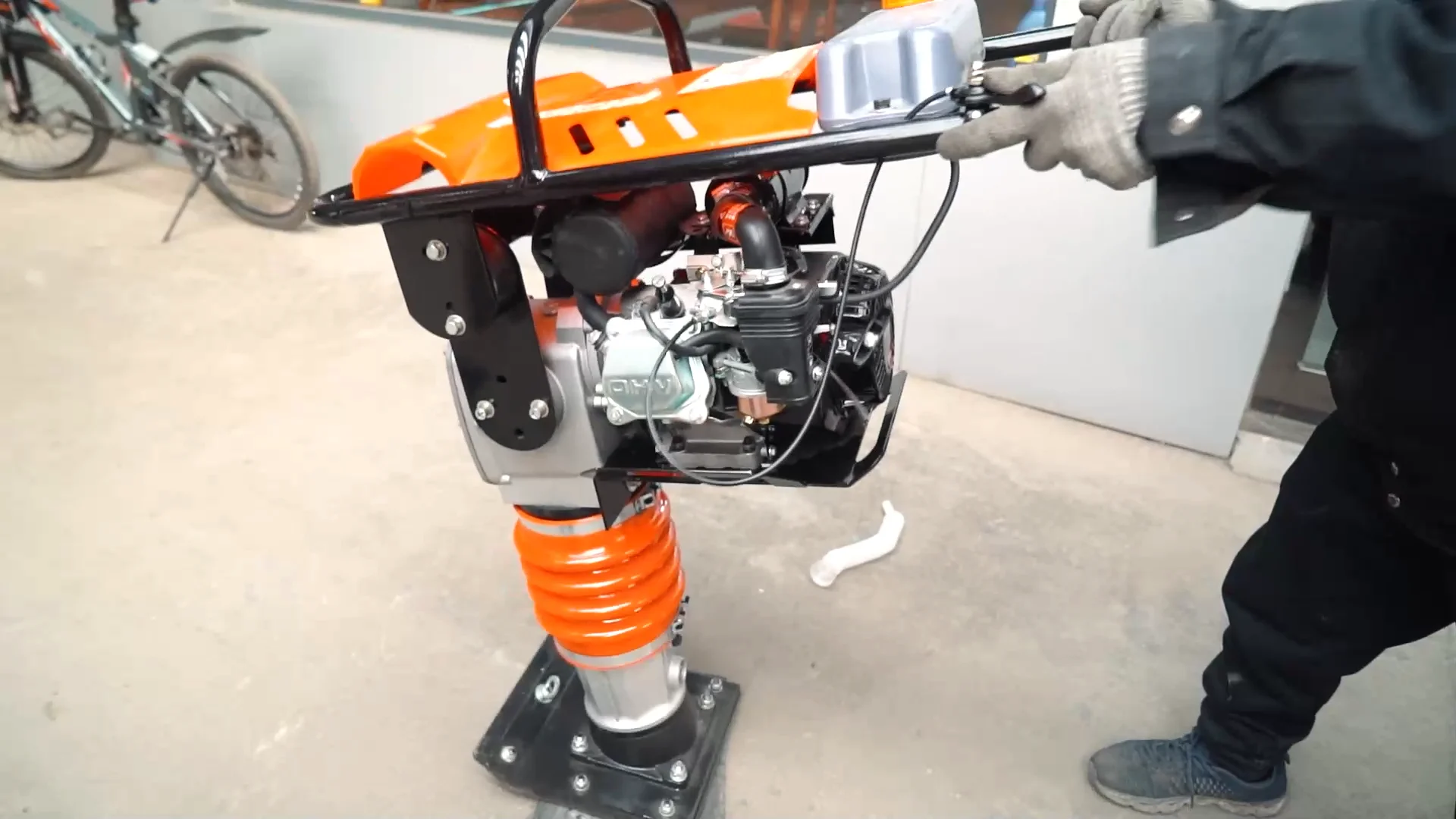 Aluminum Soil Impact Vibrating Tamper Handheld Tamping Rammer Machine ...