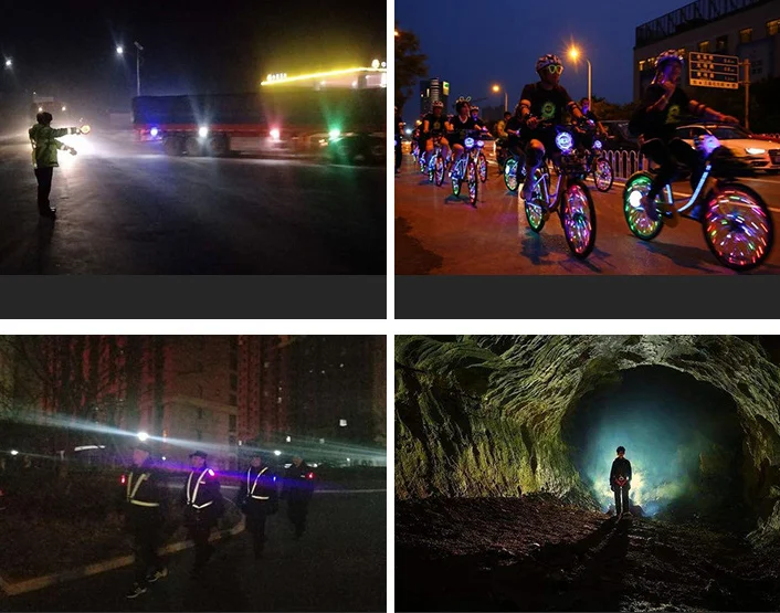 Rechargeable Red Blue Warning Shoulder Led Light Reminder Clip On ...
