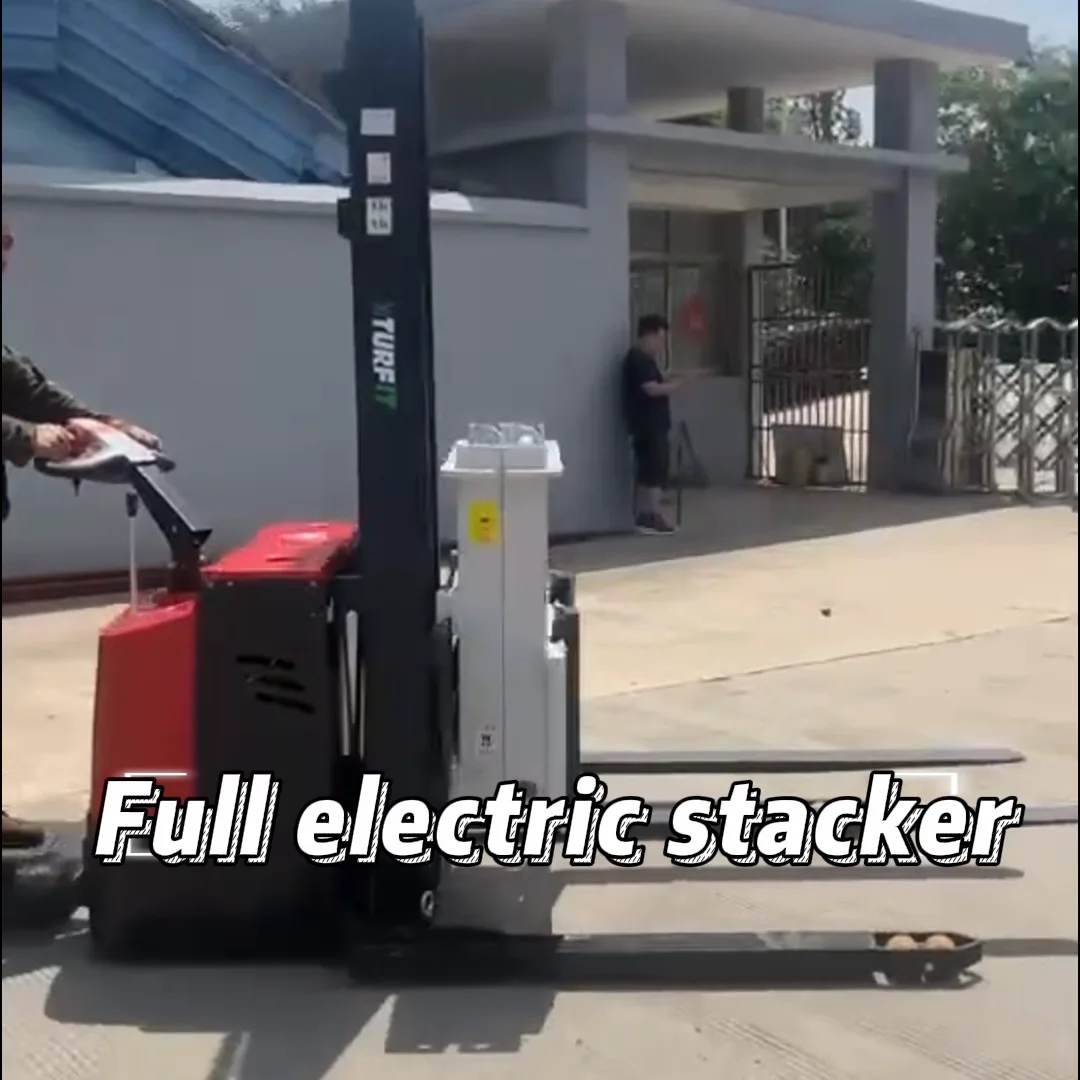 2ton Full Electric Pallet Stacker Warehouse Forklift With Lifting ...