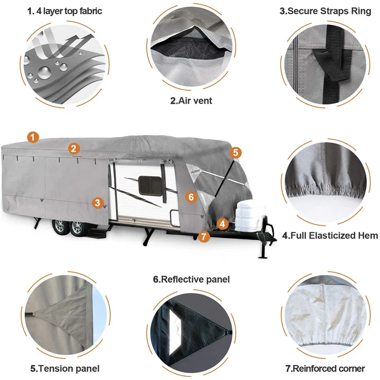 Rv Trailer Camper Motorhome Storage Outdoor Rv Cover - Buy Custom High ...