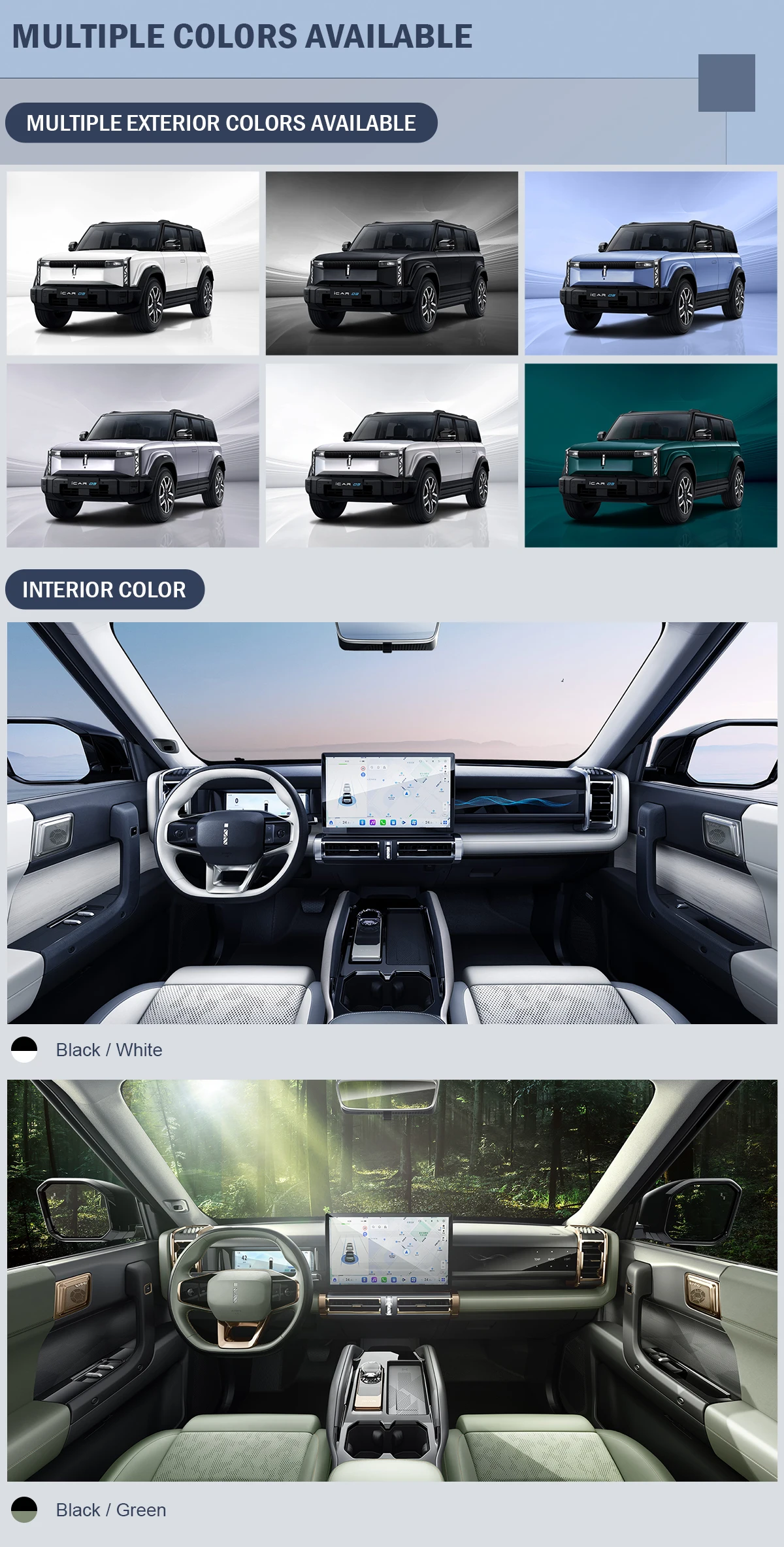 Chery Icar 03 2024 Model - 472KM Electric Car with AWD