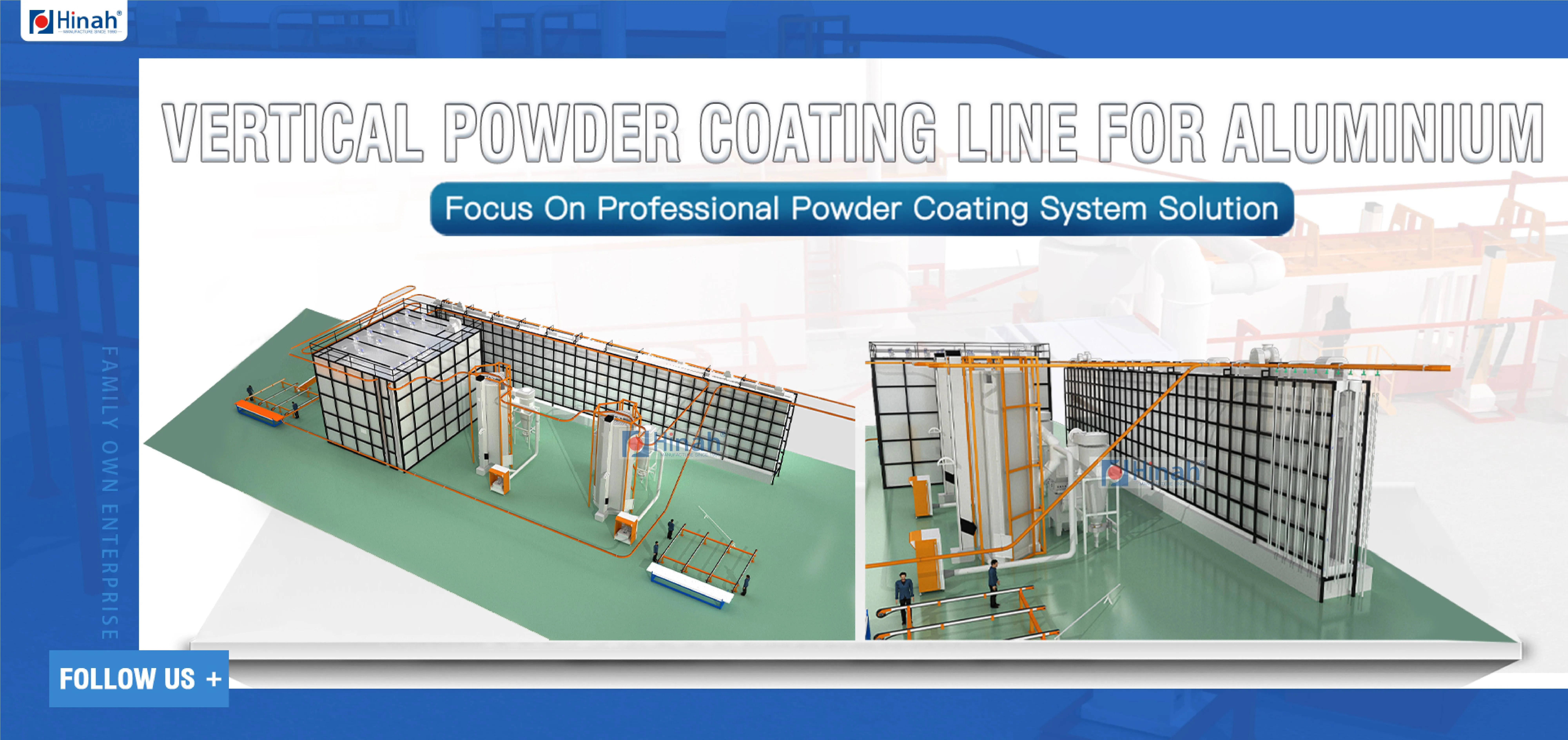 Aluminum Profile Powder Coating Line with Famous Brand PLC