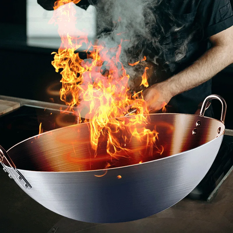 Commercial Large Wok Stainless Steel - Durable & Versatile