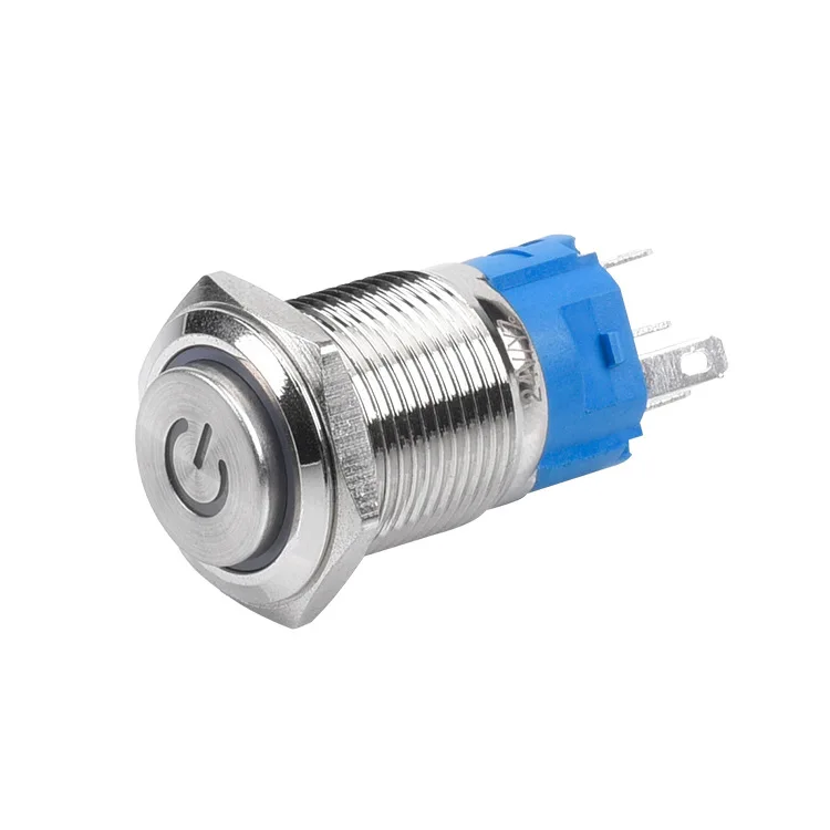 22mm stainless steel push button switch small switch Waterproof self ...