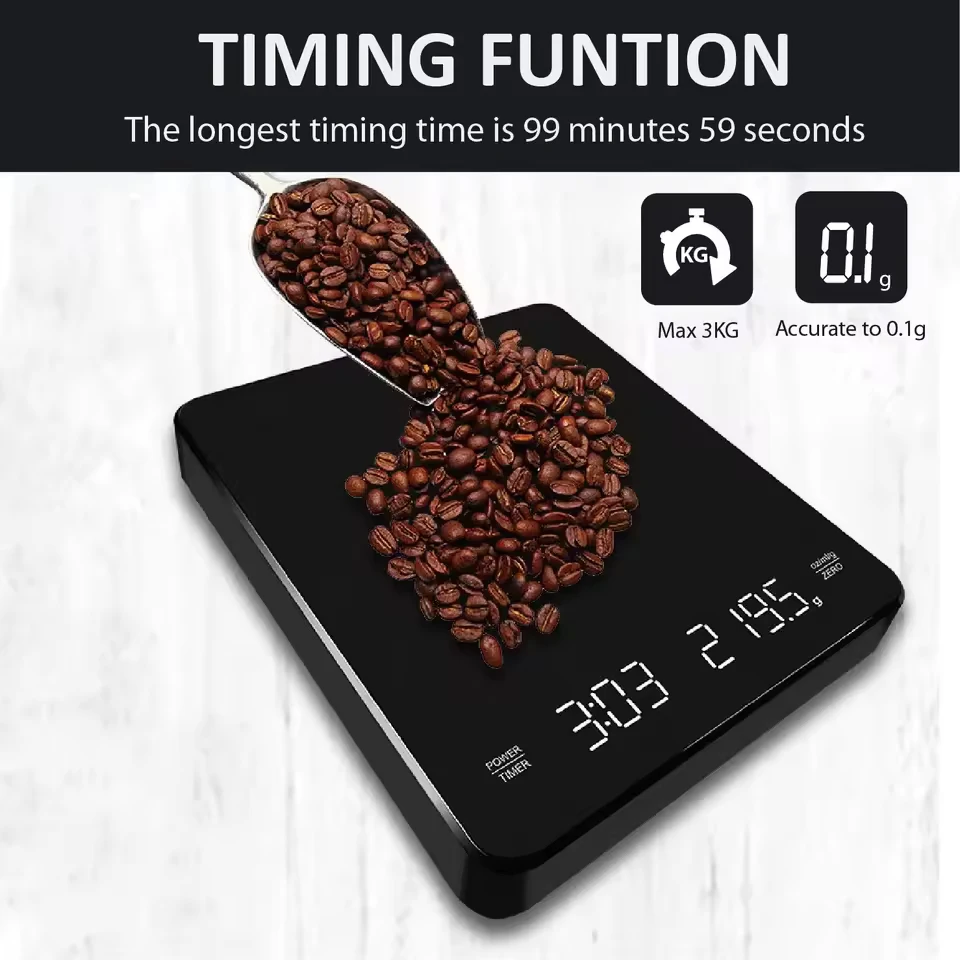 3kg Electronic Waterproof Multifunction Small Digital Kitchen Food Coffee Scale With Timer - Buy ...