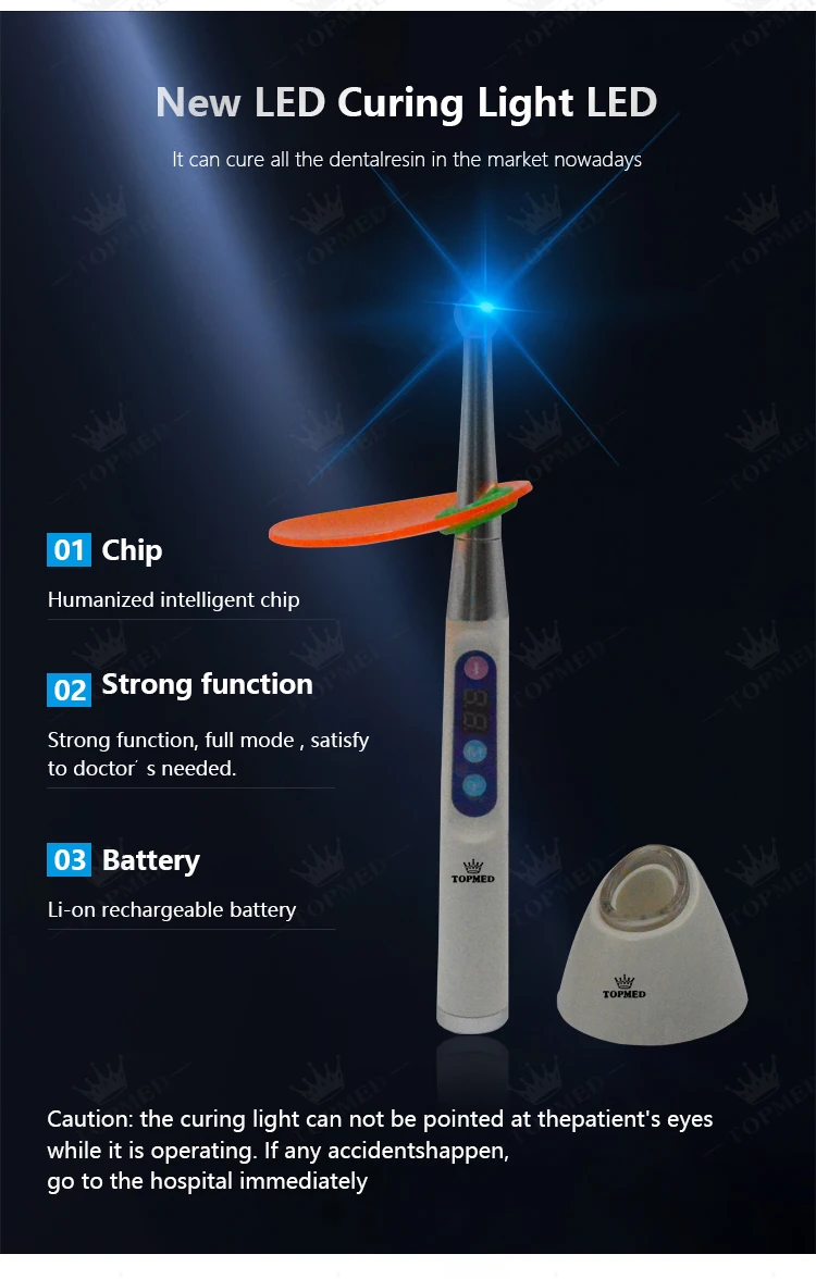 Dental Lamp Wireless 1s Led Dental Curing Light Full Ramping Pulse Function Wireless Led Light ...