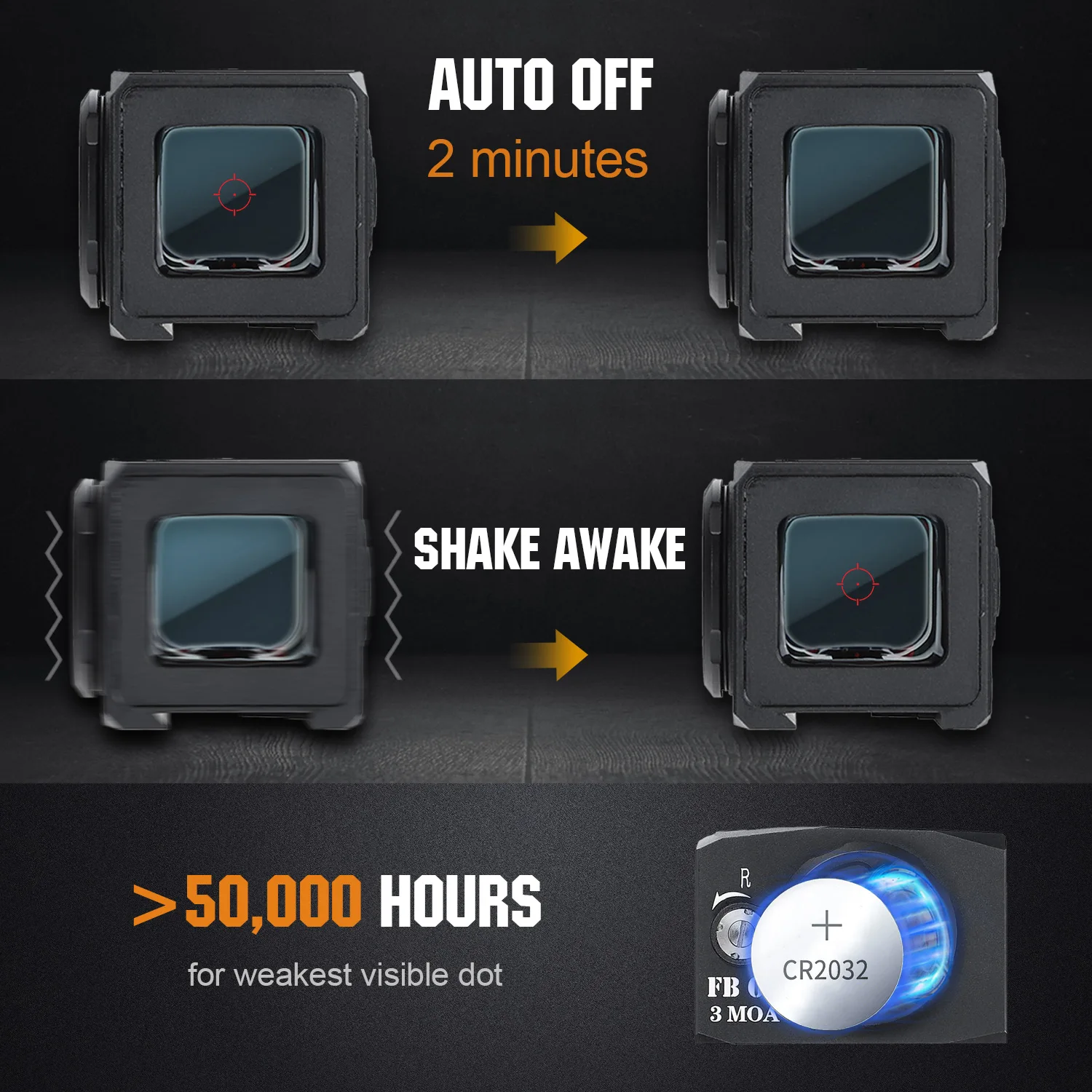 Oem Odm 1x18x20mm Shake Awake Multi-reticle Red Dot System Solar ...