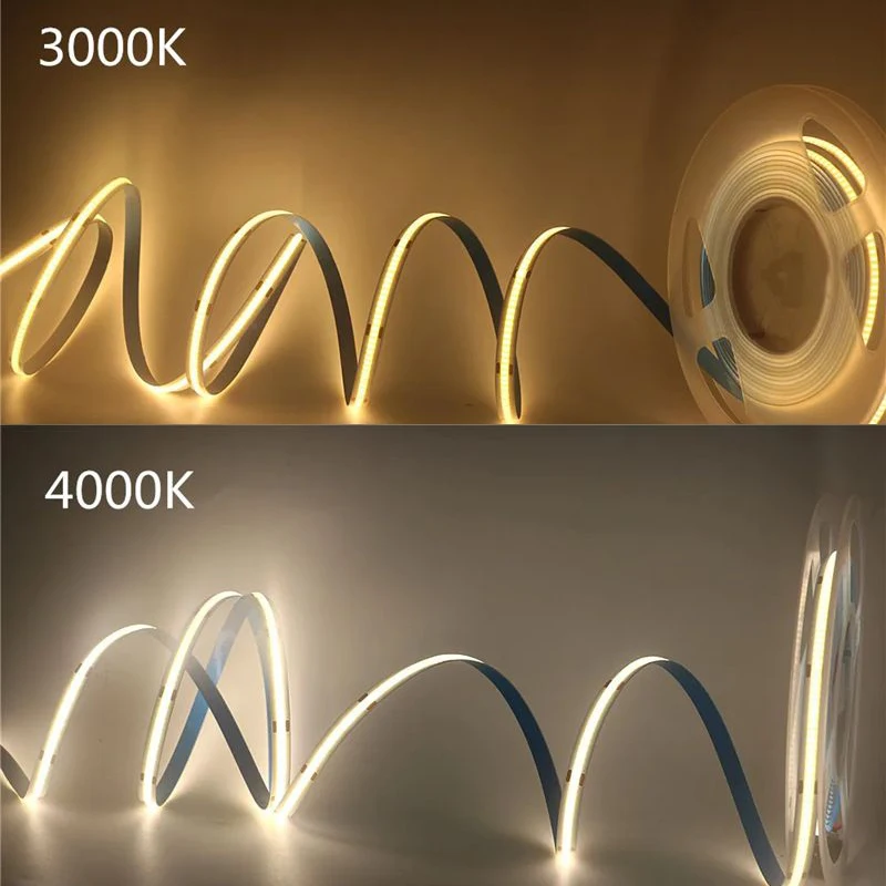 12V COB LED Strip Lights - Ultra Thin, Flexible, 16.4FT, Customizable ODM