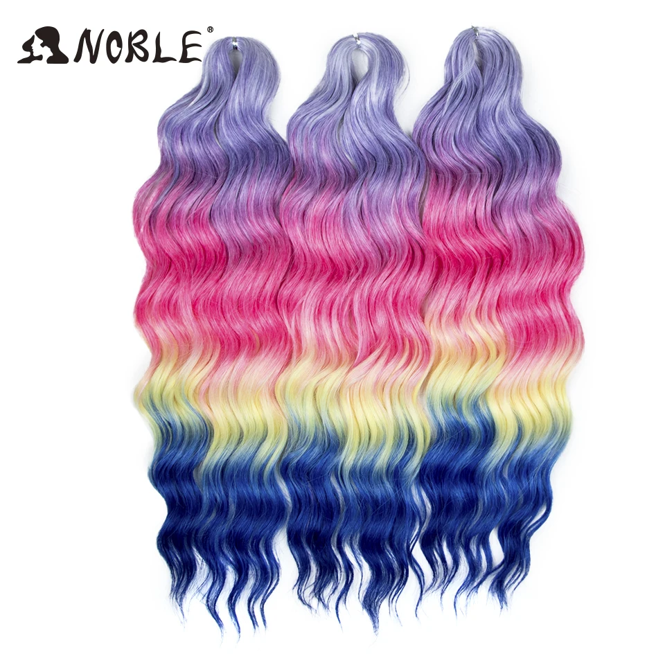 For Noble Hair 24 Inch for Ombre Blonde Pink Synthetic Hair Extension ...