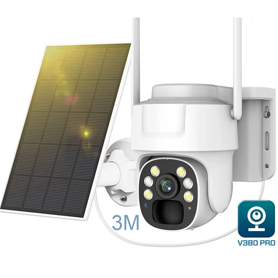 Solar Powered 4G IP PTZ Camera with Night Vision & Sound