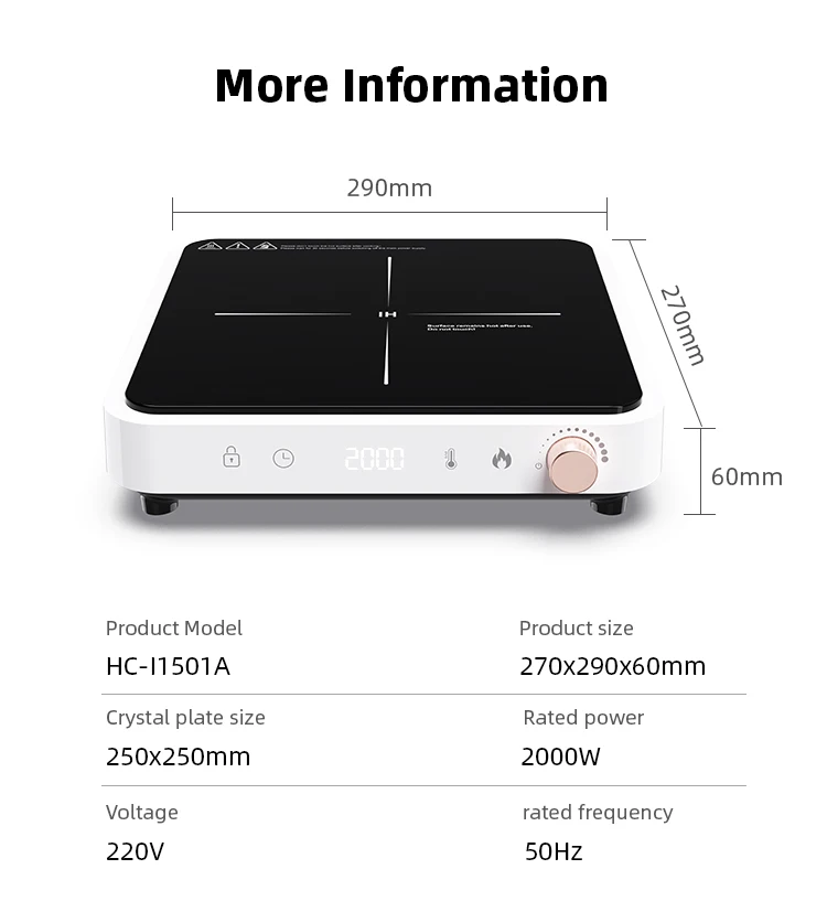 Tabletop 1 Burner Electric Induction Stove - Efficient Cooking