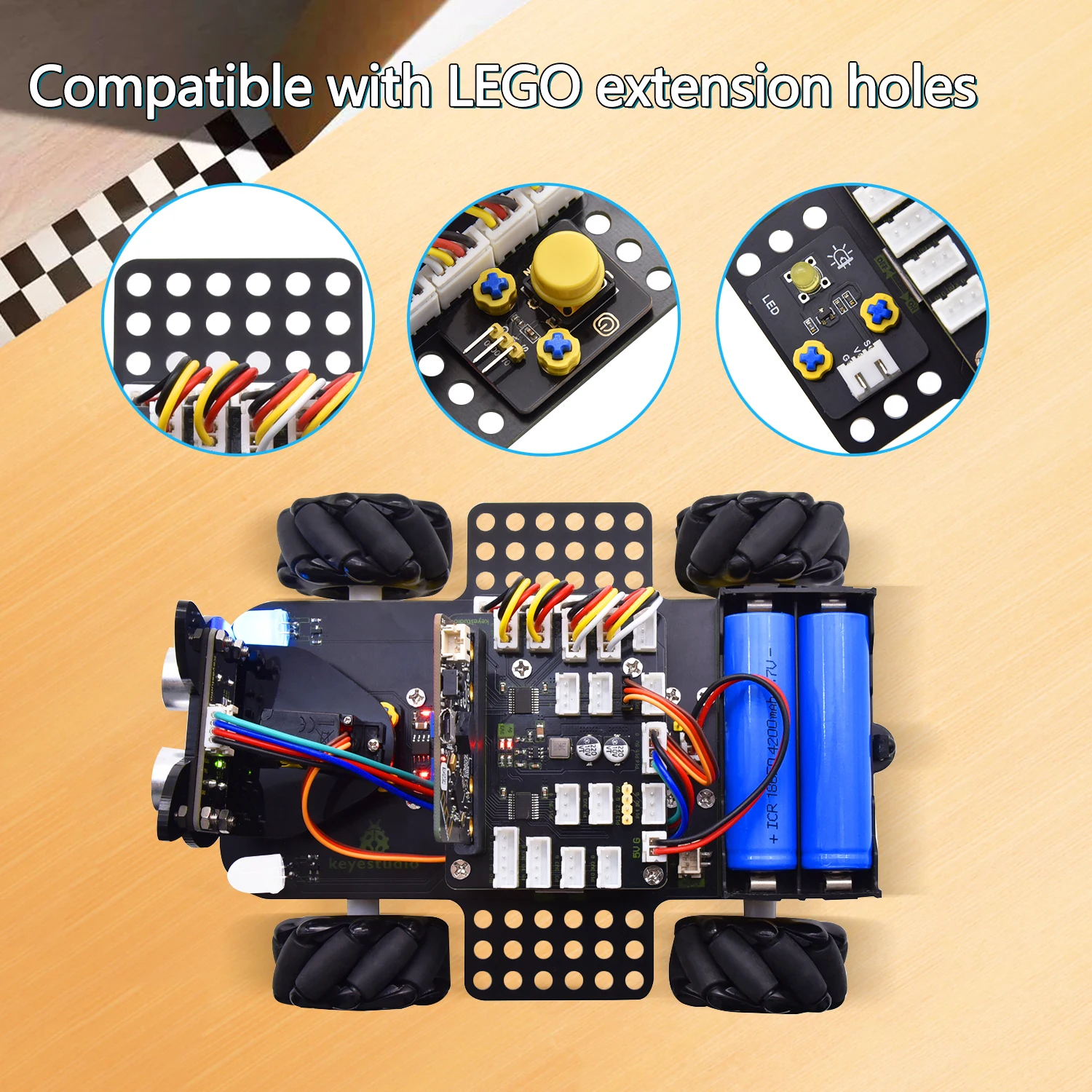 Keyestudio 4wd Mecanum Micro Bit Robot Car Starter Kit Educational Robotic Toy Strong Climbing ...