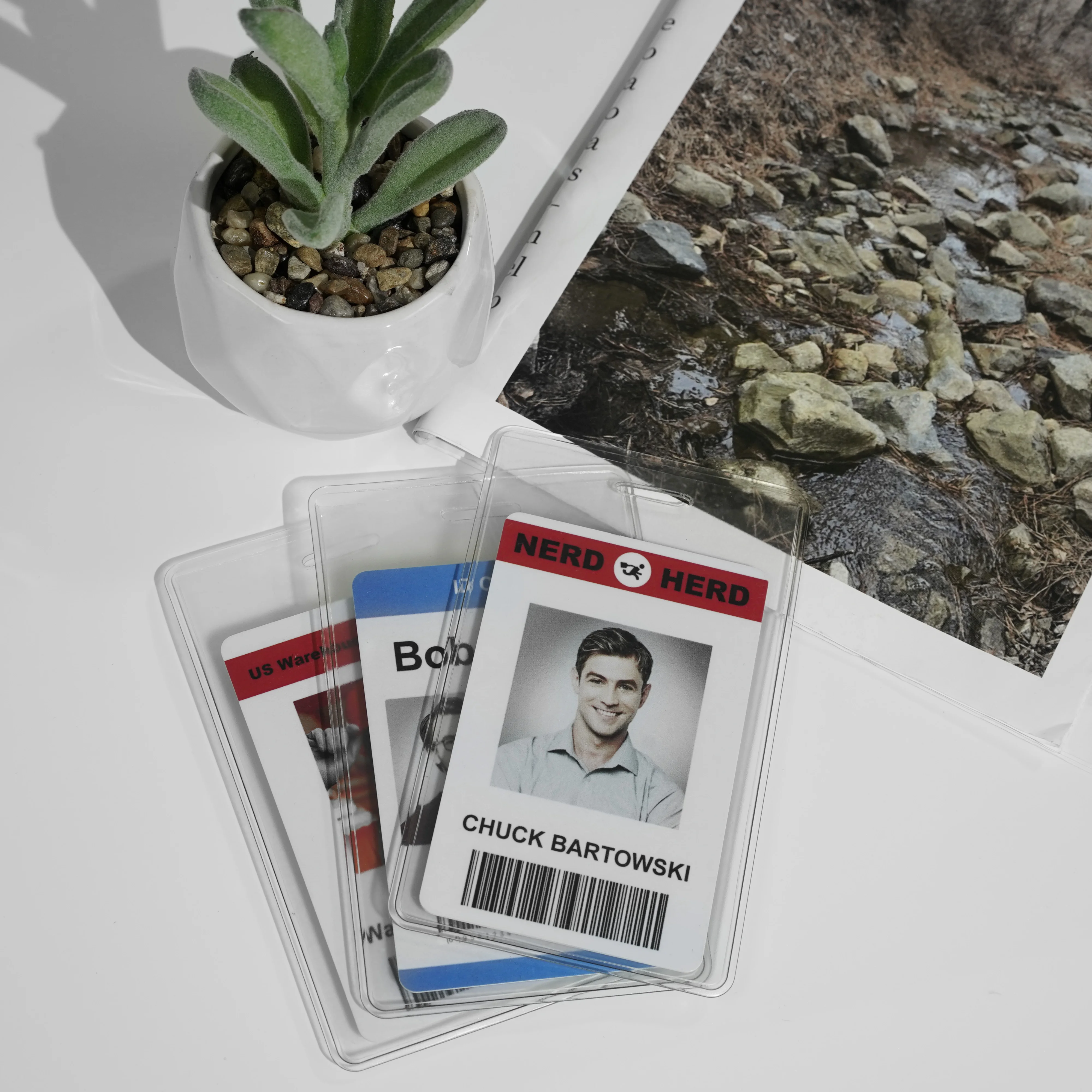 Bestom Transparent Pvc Vertical Proximity Card Holders Business Id Name ...