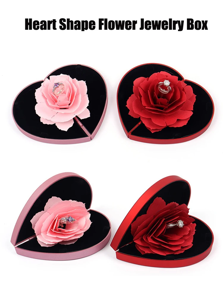 Luxury Jewelry Box - Expandable Rose Preserved Flowers Ring
