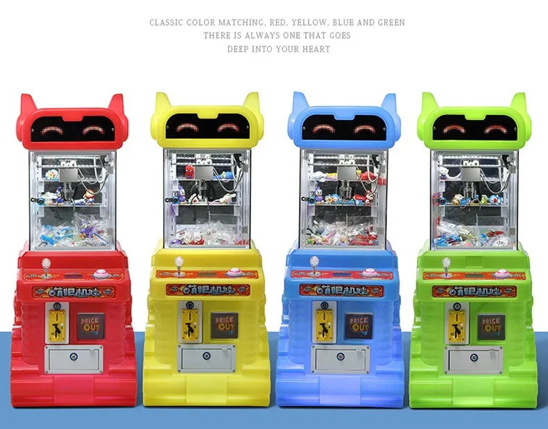 Coin Operated Toy Crane Machine Mini Claw Machine Mini Prize Vending ...