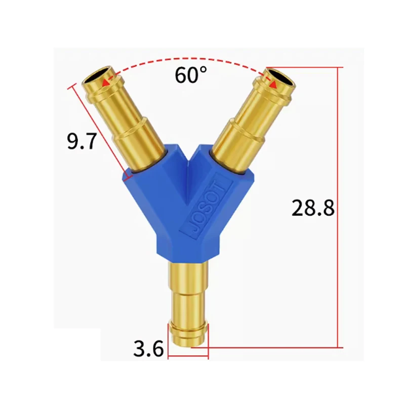 Tracheal Connector Pneumatic Quick Connector Joint Y-shaped Three-way ...