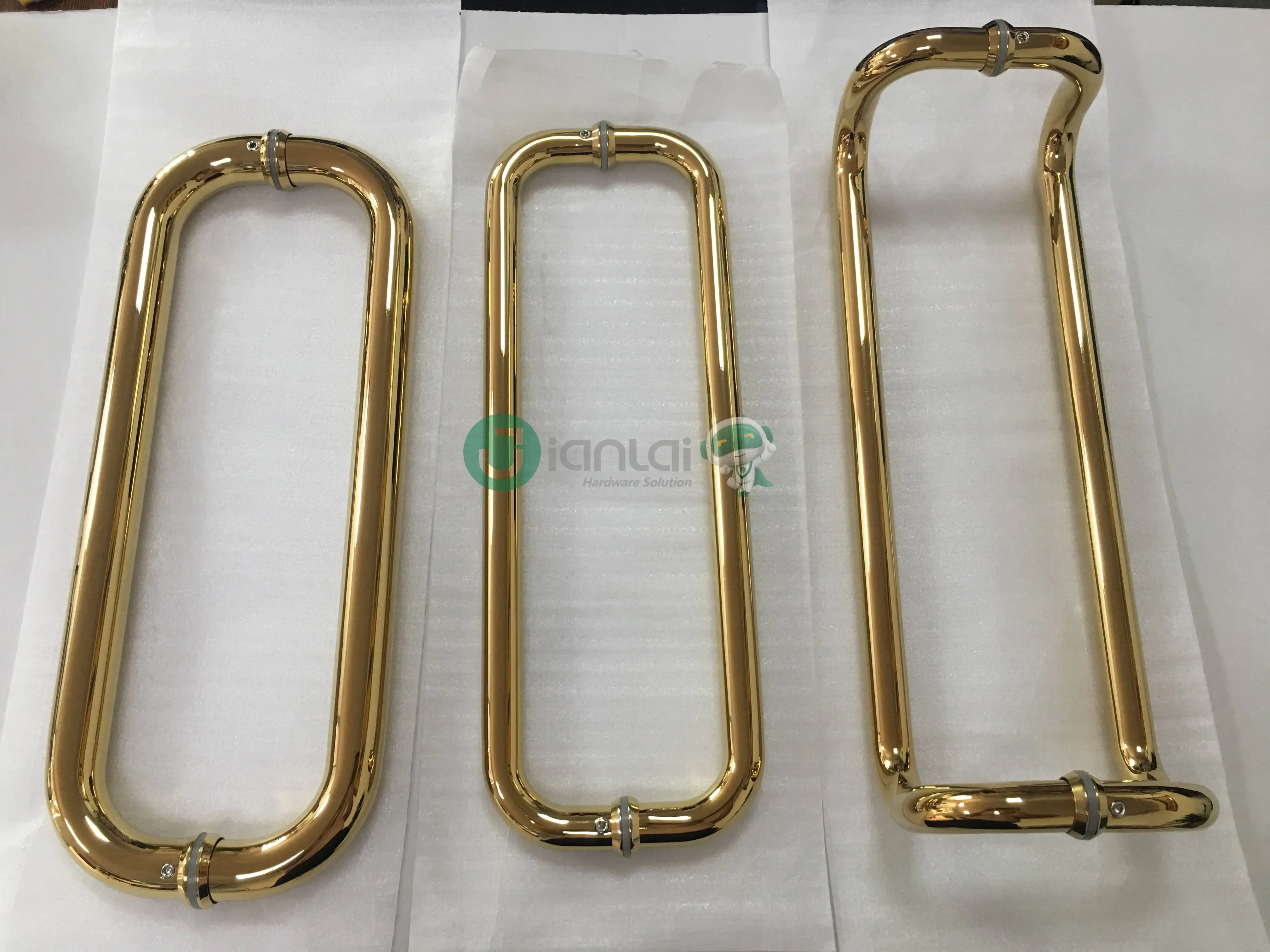 Stainless Steel Golden Double Type Offset Pull Handle For Commercial ...
