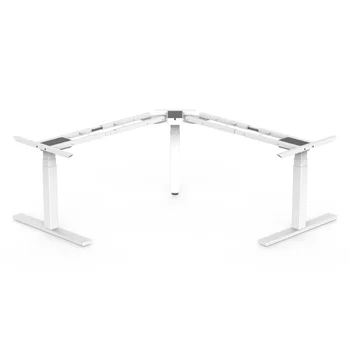 Zgo Modern Office Staff Standing Desk Frame Three Legs Electric Height ...