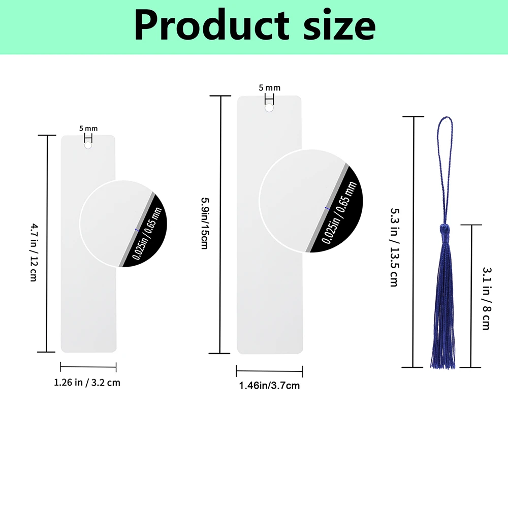 Customizable Sublimation Bookmarks - Sustainable & Stylish