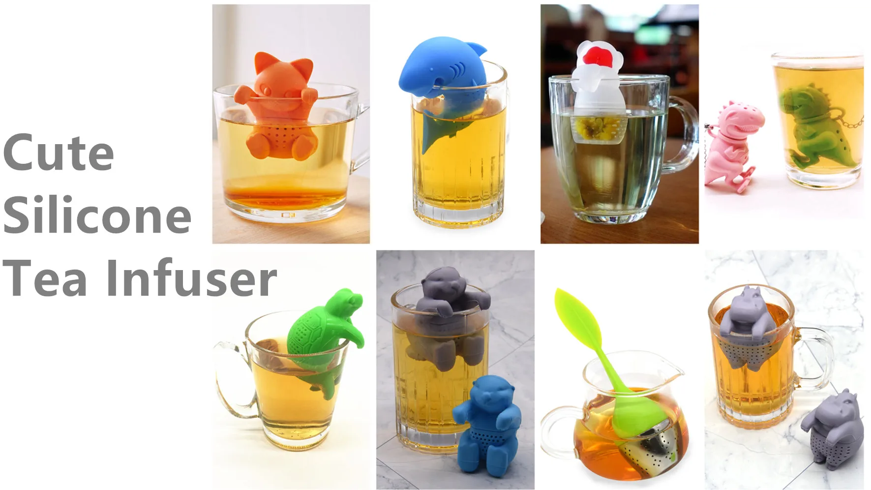 Wholesale Standard Silicon Handle Stainless Steel Tea Strainer Bpa Free ...