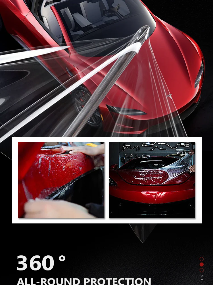 Anti-sratch Car Wrap Sticker Tpu Bright Black Car Film 7.5mil Tpu ...