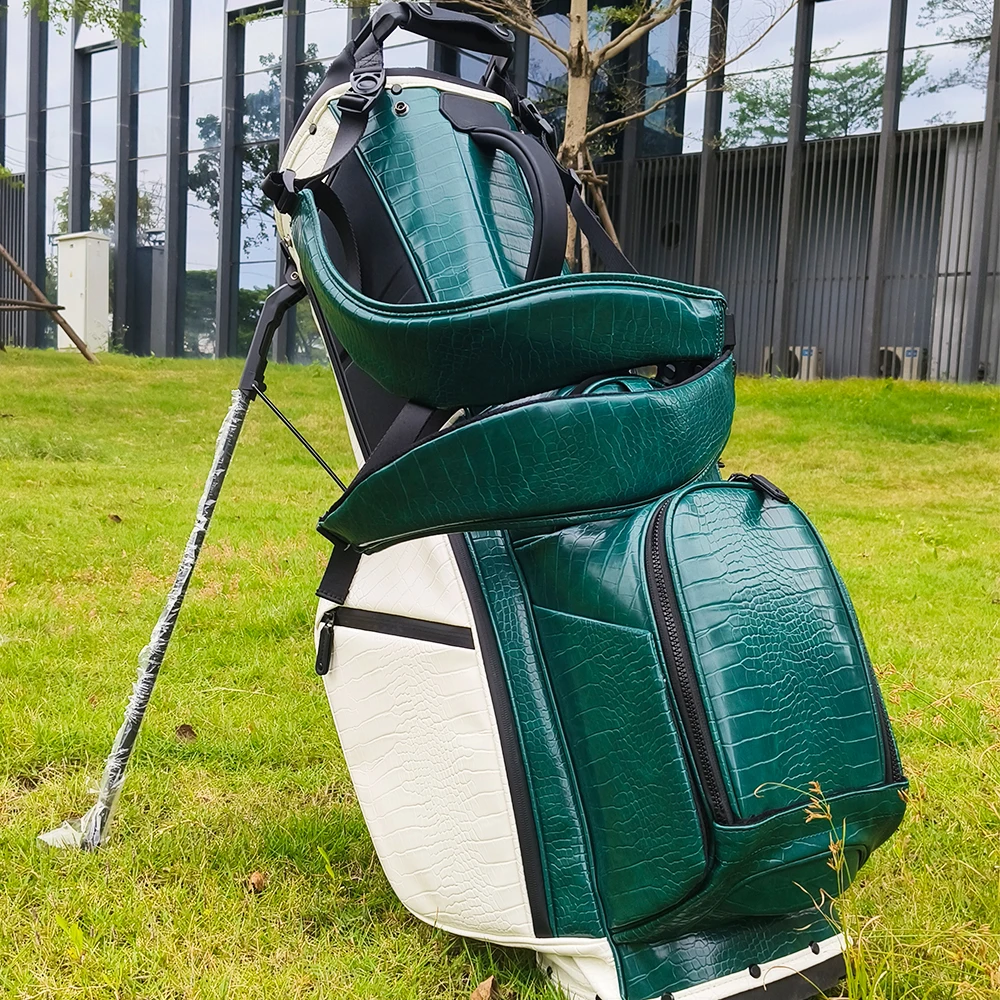 Customise Golf Sunday Carry Bag Ergonomic Design Green White Bag ...