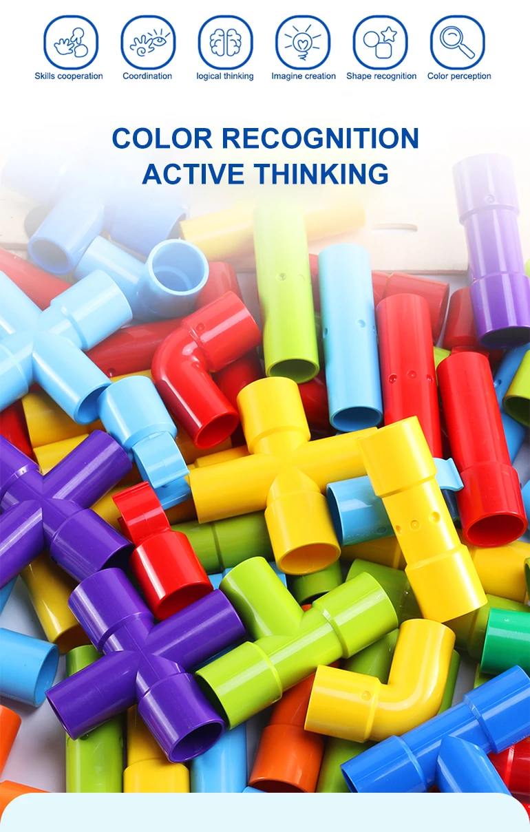 Wholesale Educational Diy Assembly Water Pipeline Block Toys Set Pipe ...