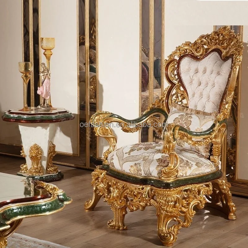 OE-FASHION Luxury Long Dining Table Set European Style High Top Dining ...