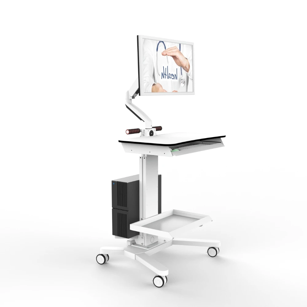 Height Adjustable Mobile Workstation for Hospital Use