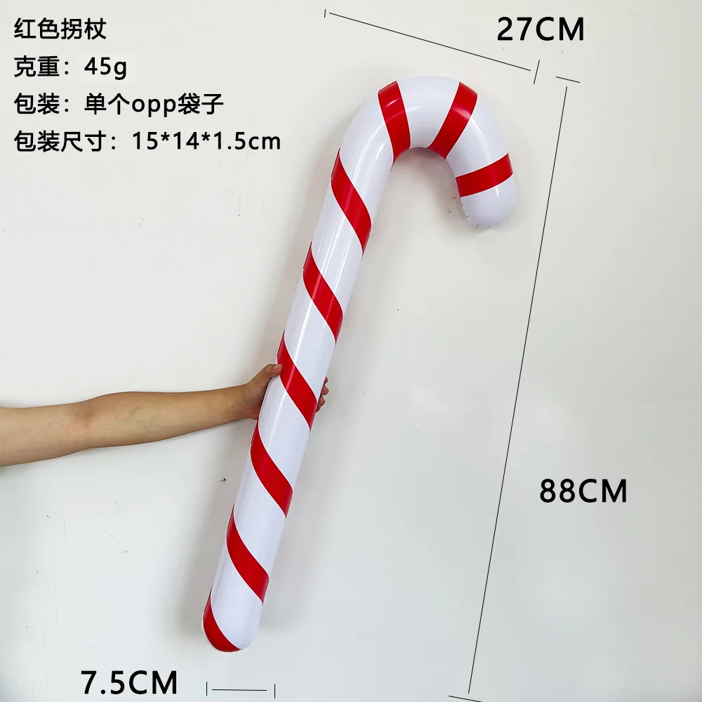 35 Inch Giant Inflatable Christmas Candy Canes Inflatable Walking Stick ...