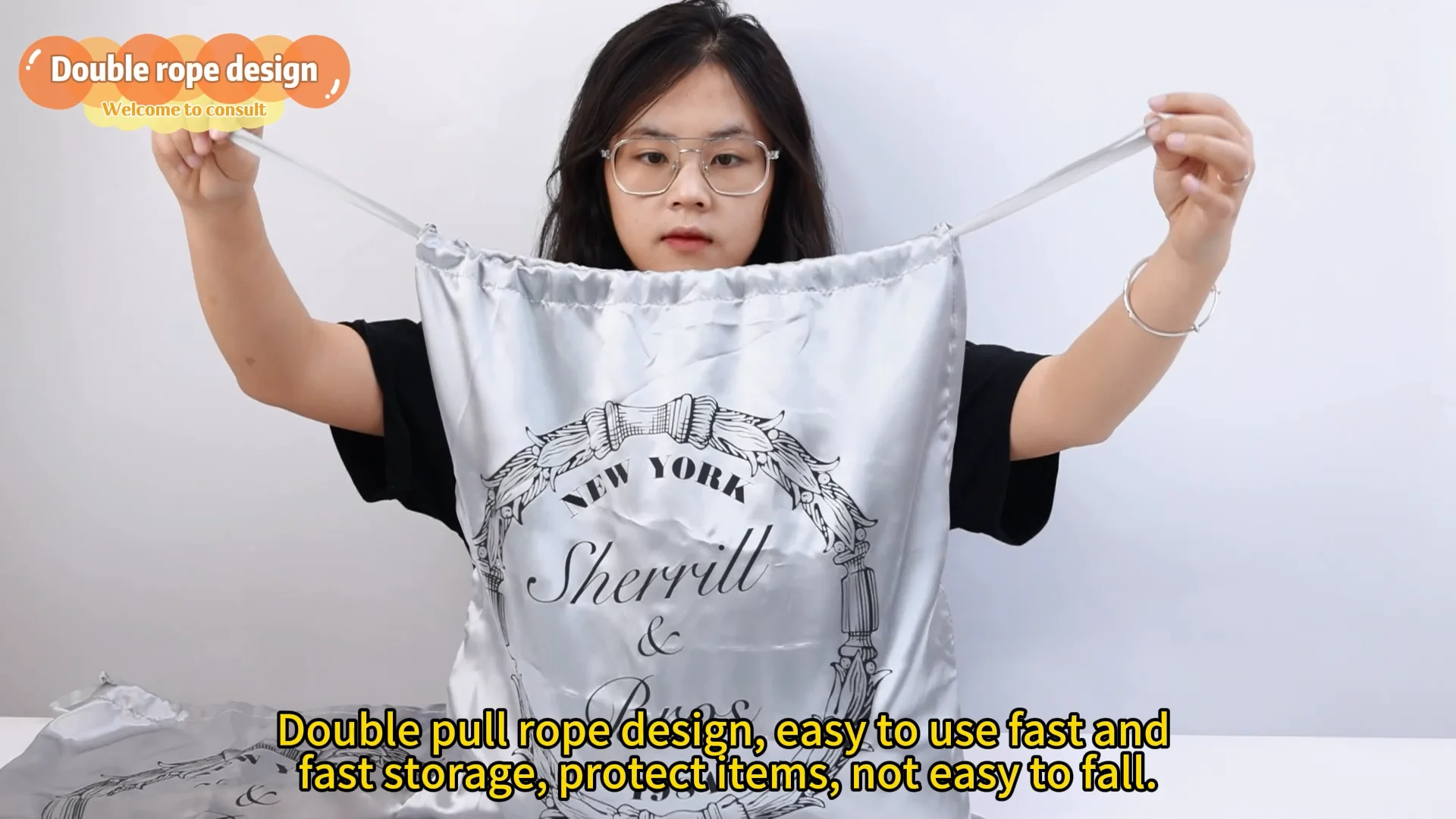 Large Custom Luxury Silk Satin Pouch Big Gift Packaging Bags With ...