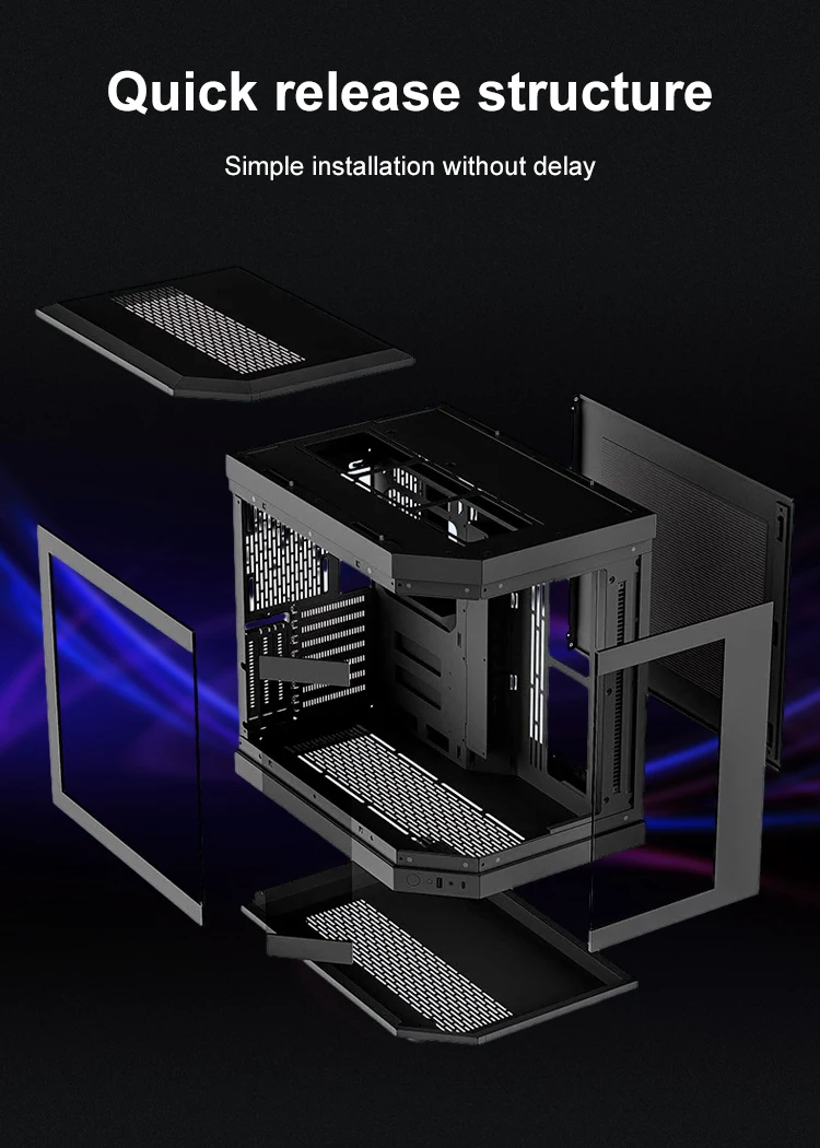 K21 M-ATX/ATX Curved PC Case - Full View Tempered Glass, ARGB Fan ...