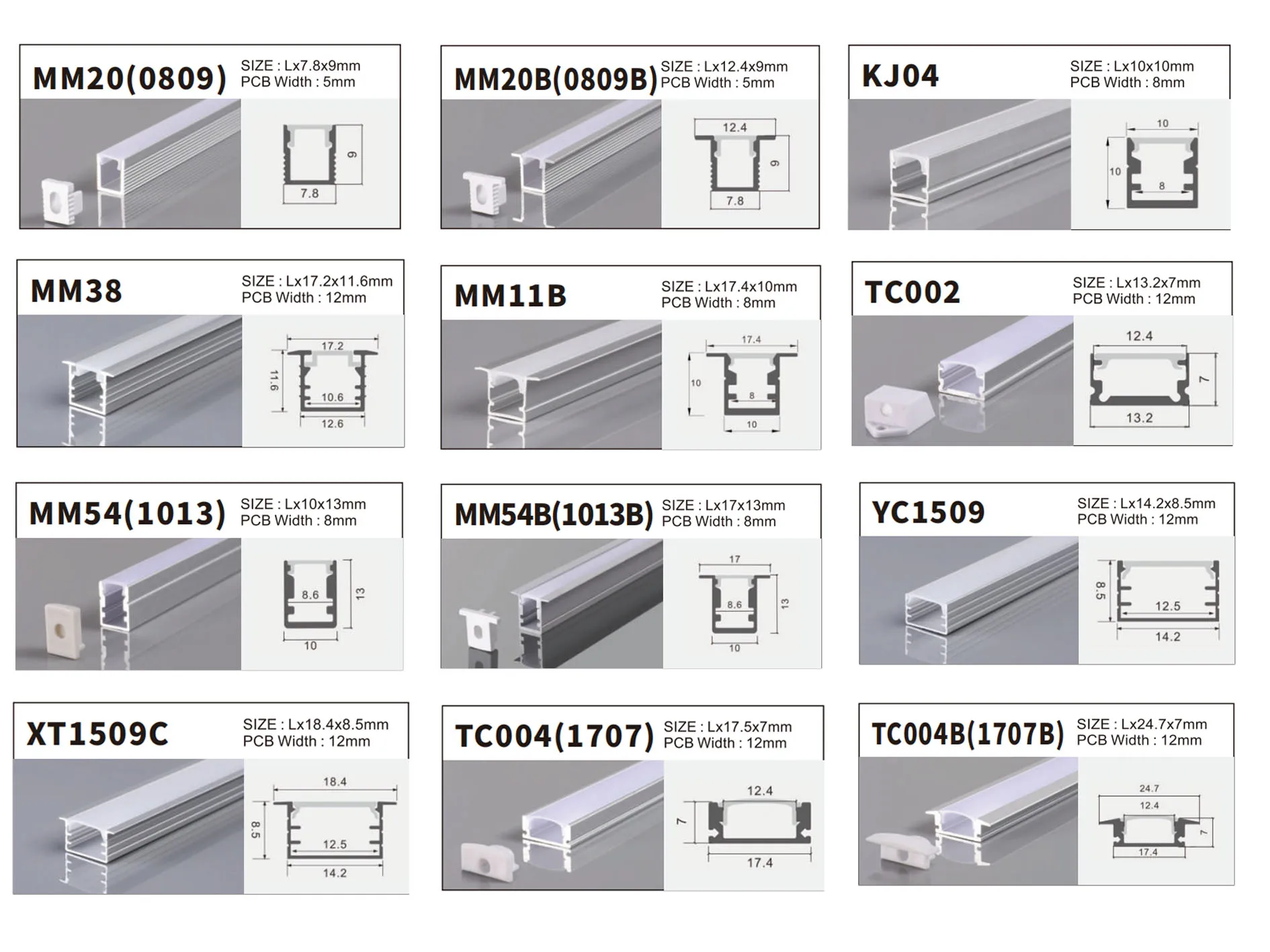 17x7mm Led Strip Profile Recessed Aluminum Linear Channel Celling ...