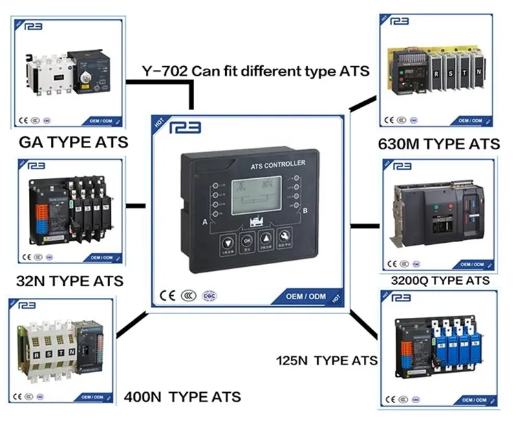 YUYE Y-701 PC Class ATS Controller Disconnector Transfer Switch